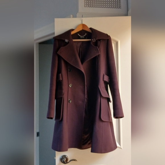 Karen Millen | Jackets & Coats | Karen Millen Deep Purple Trench Coat ...